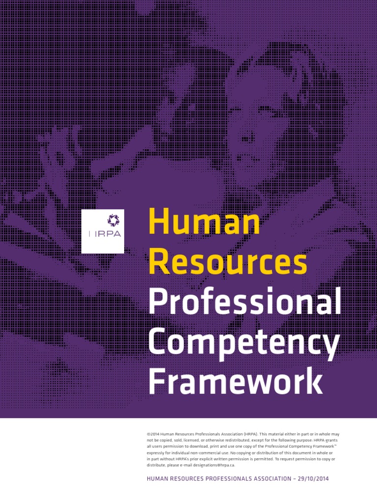 HRPA Professional HR Competency Framework PDF | PDF | Competence (Human ...
