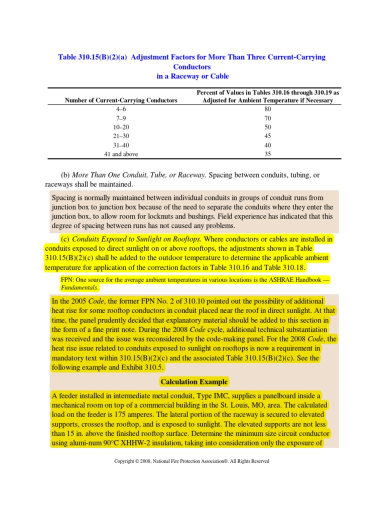 Nec Art 310.15.B.2.C | PDF | Electrical Conductor | Roof