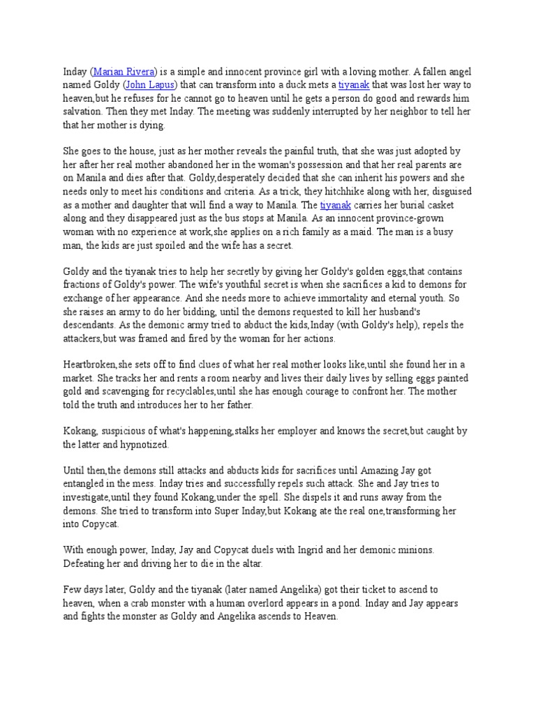 Super Inday and The Golden Bibe | PDF