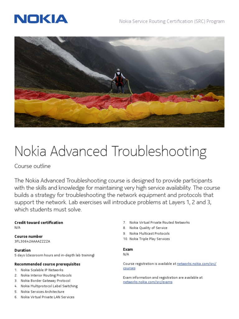 Nokia Advanced Troubleshooting SRC Course Outline Document en | PDF ...