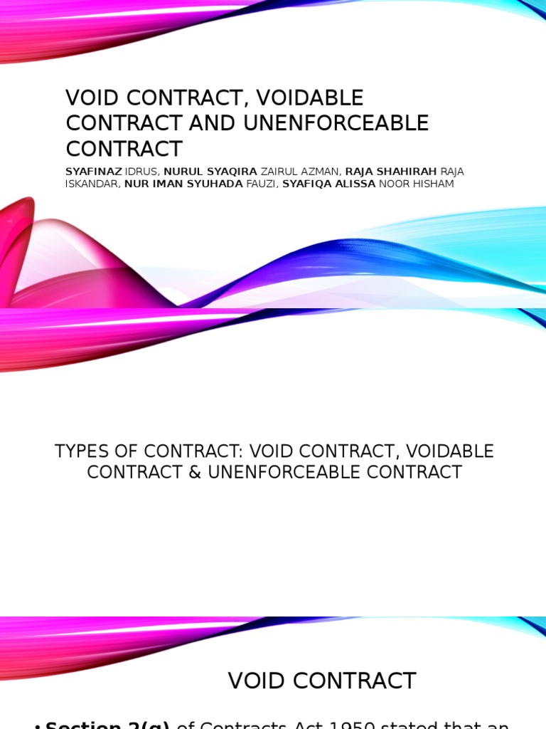 Void and voidable contracts note | Misrepresentation In English Law ...