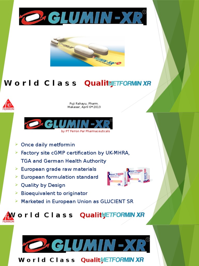 Ferron Glumin XR | PDF | Pharmaceutics | Pharmaceutical Sciences