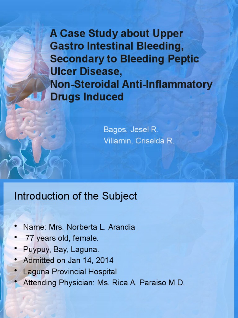 A Case Study About Upper GastroIntestinal Bleeding | PDF ...