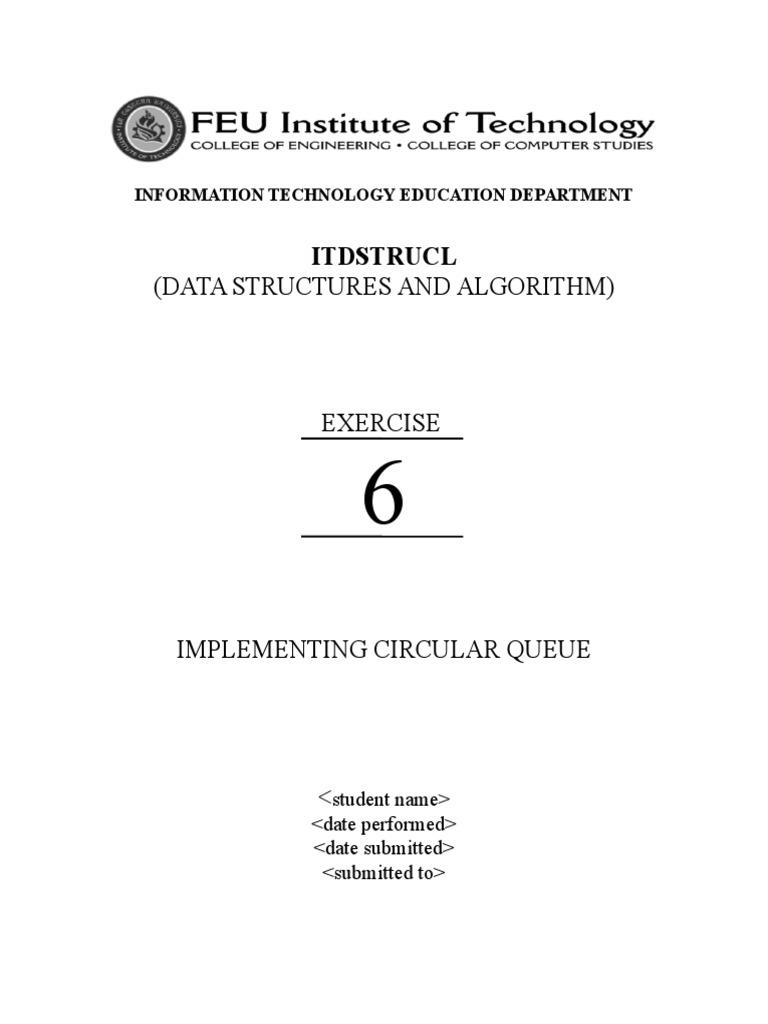 Implementing a Circular Queue Using Arrays: A Program to Simulate a ...
