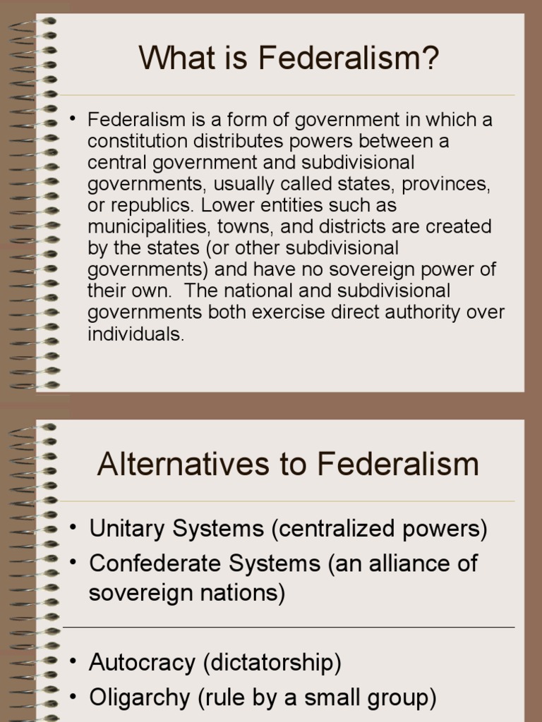 Defining Federalism, Ch03 | PDF | Federal Government Of The United ...