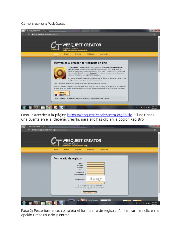 Cómo Crear Una WebQuest | PDF