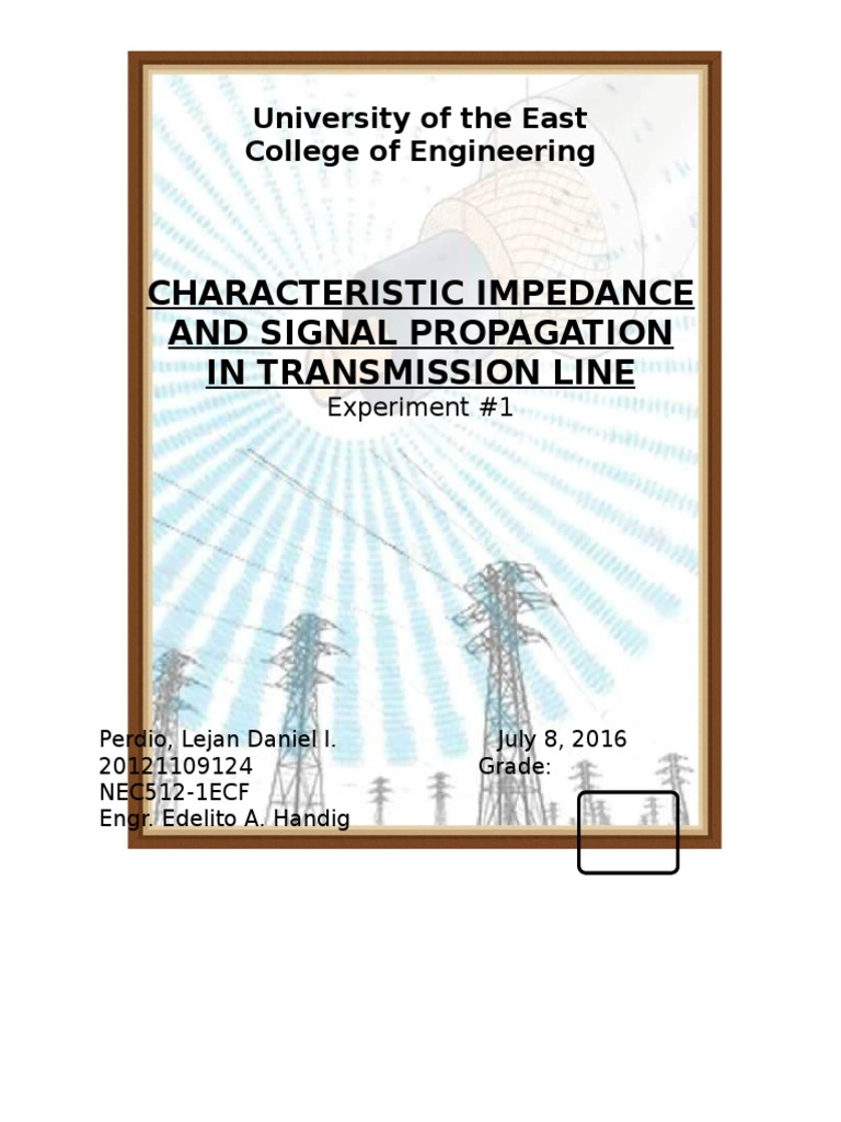 Cover Page For Transmission Lines | PDF
