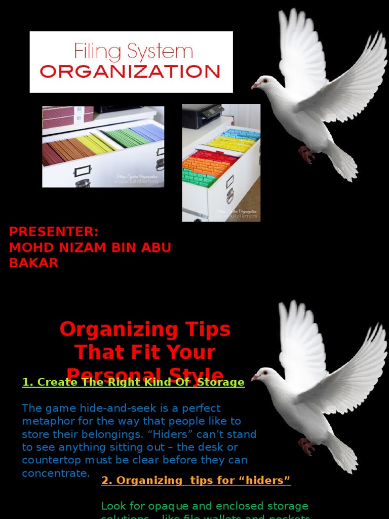 Organizing Tips for an Efficient Filing System | PDF | Password | Spyware