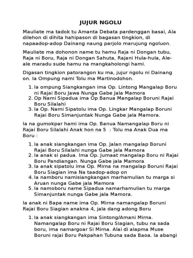 JUJUR NGOLU