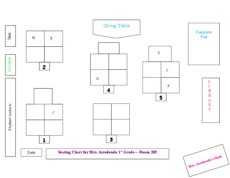 1st Grade Room 205 Layout | PDF
