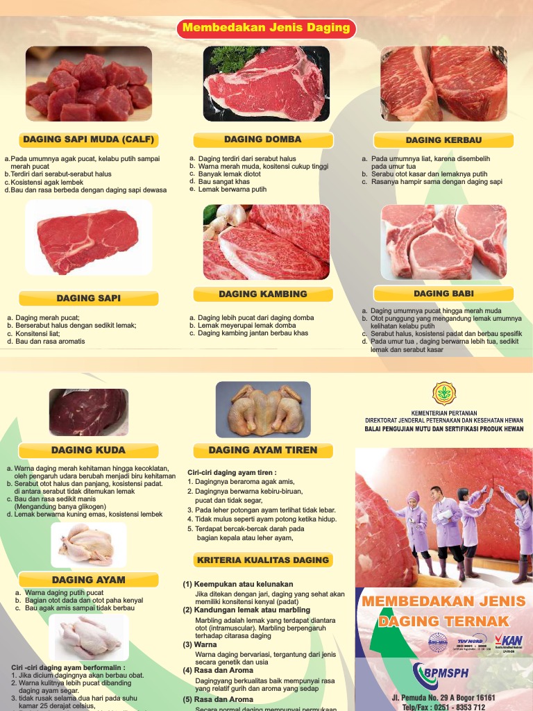 Ciri dan Jenis Daging Sapi dan Kambing | PDF
