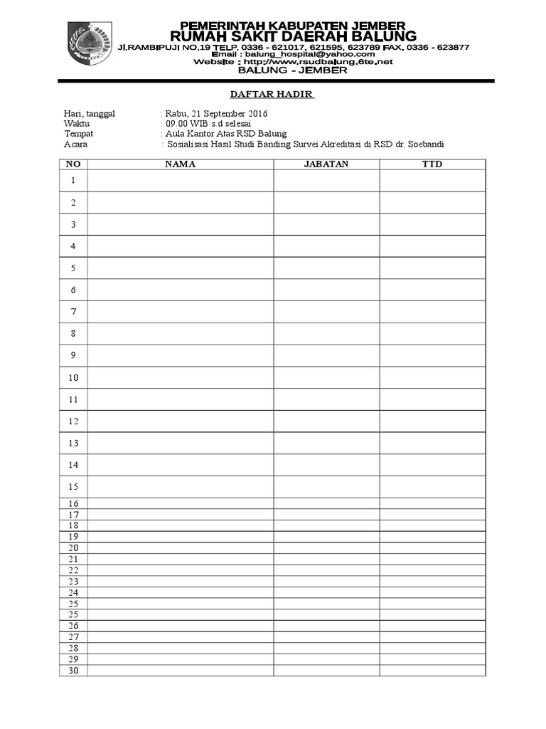 Absen Rapat Jam 11.30 | PDF