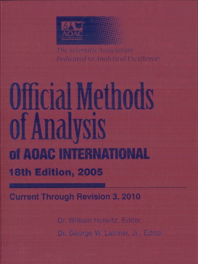 Resumen AOAC 2005 PDF | PDF