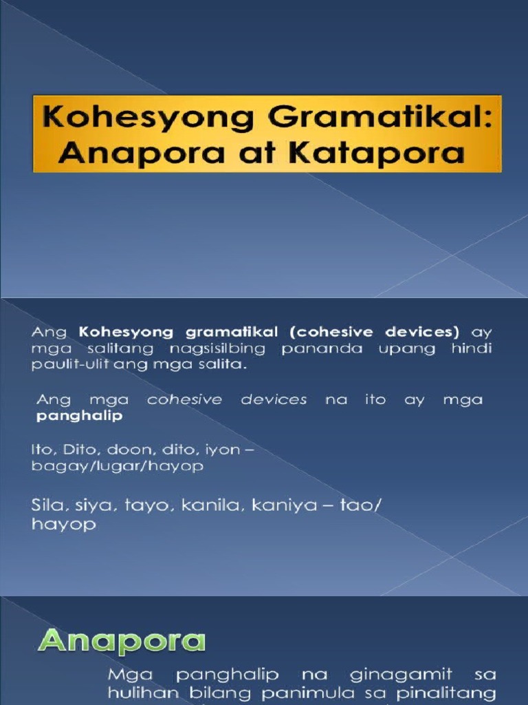 Anapora at Katapora | PDF