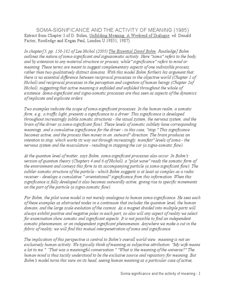 Understanding the Meaning of Soma | PDF | Teaching Mathematics | Nature