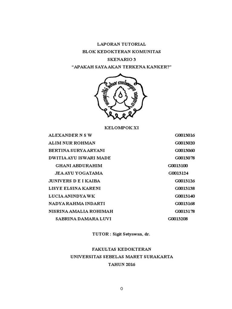 Laporan Tutorial Kedokteran Komunitas Skenario 3 | PDF
