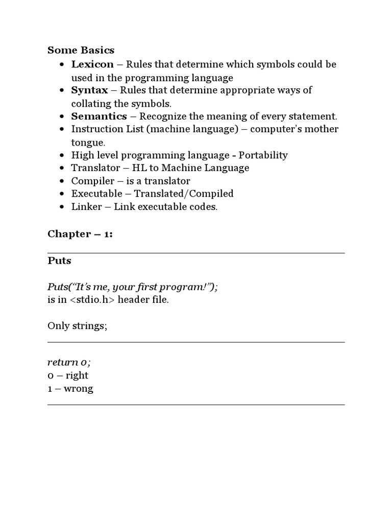 C Notes Pdf Pointer Computer Programming Integer Computer Science