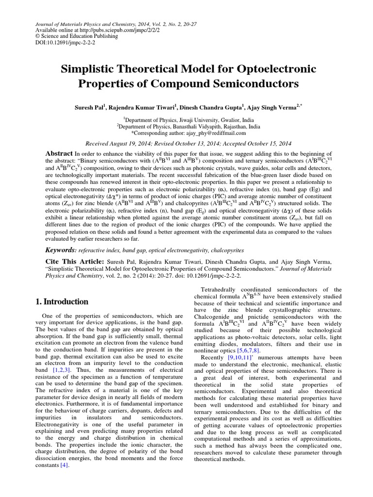 Relation Between N and Band Gap | PDF | Ionic Bonding | Chemical Bond