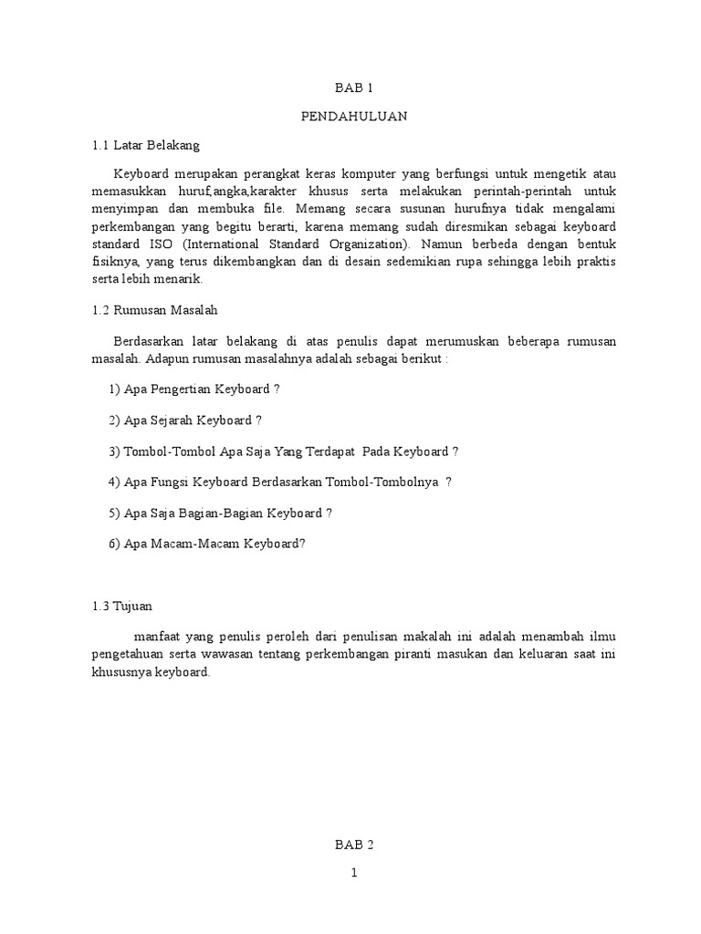 Pengertian dan Fungsi Keyboard | PDF