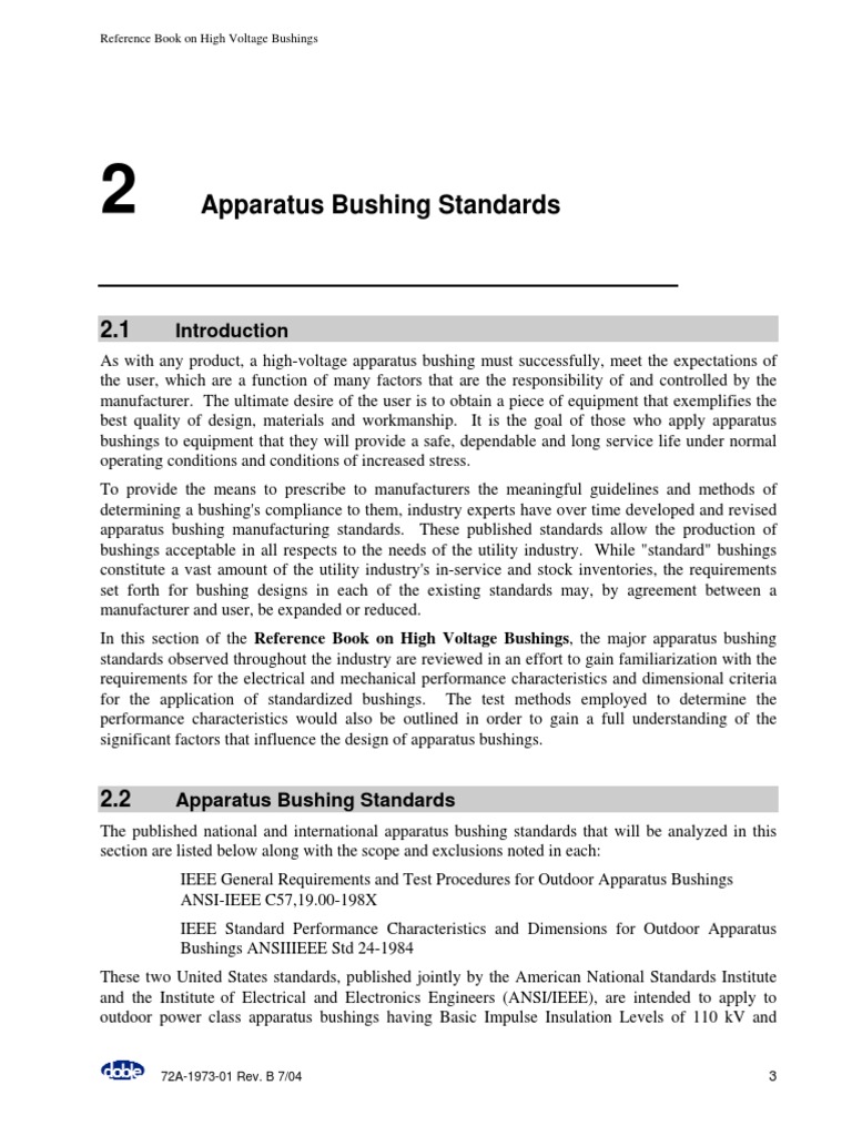 Ref Book HV Bushings CH 2 Standards | PDF | Insulator (Electricity ...