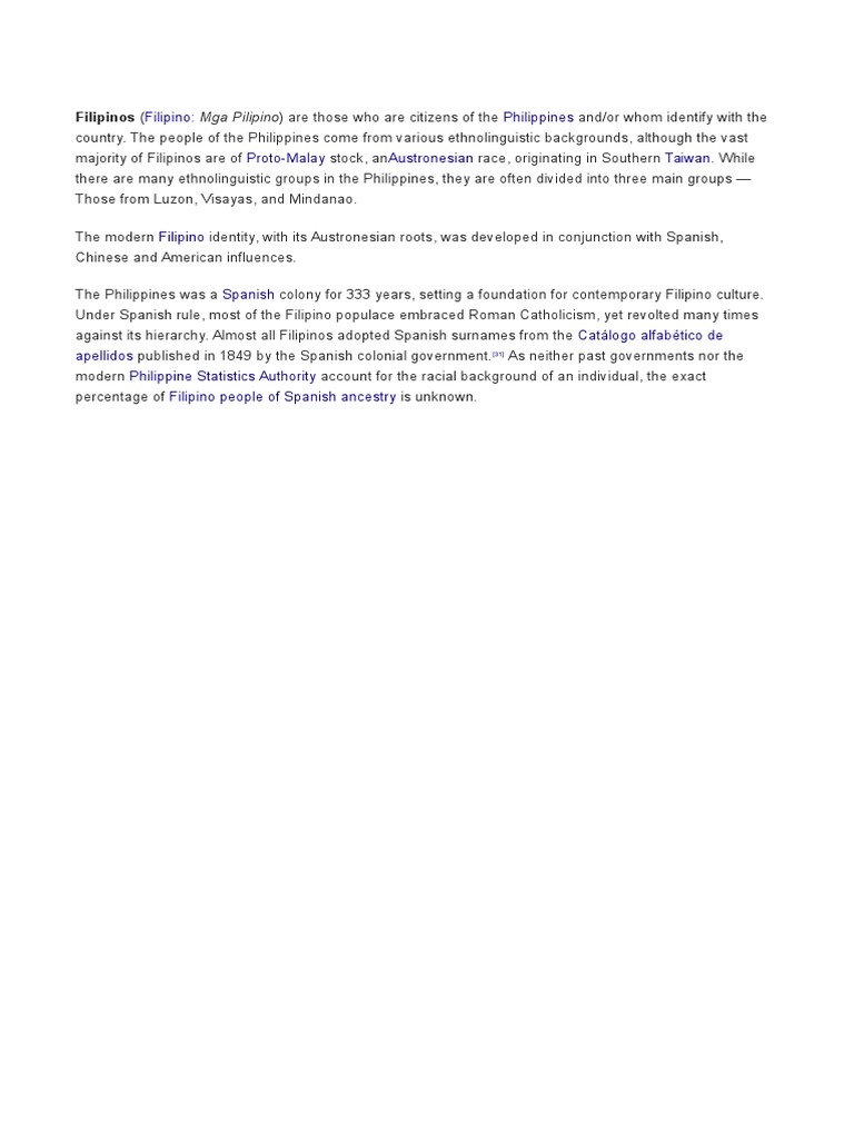 The Roots of Filipino Identity: Exploring the Ethnolinguistic Diversity ...