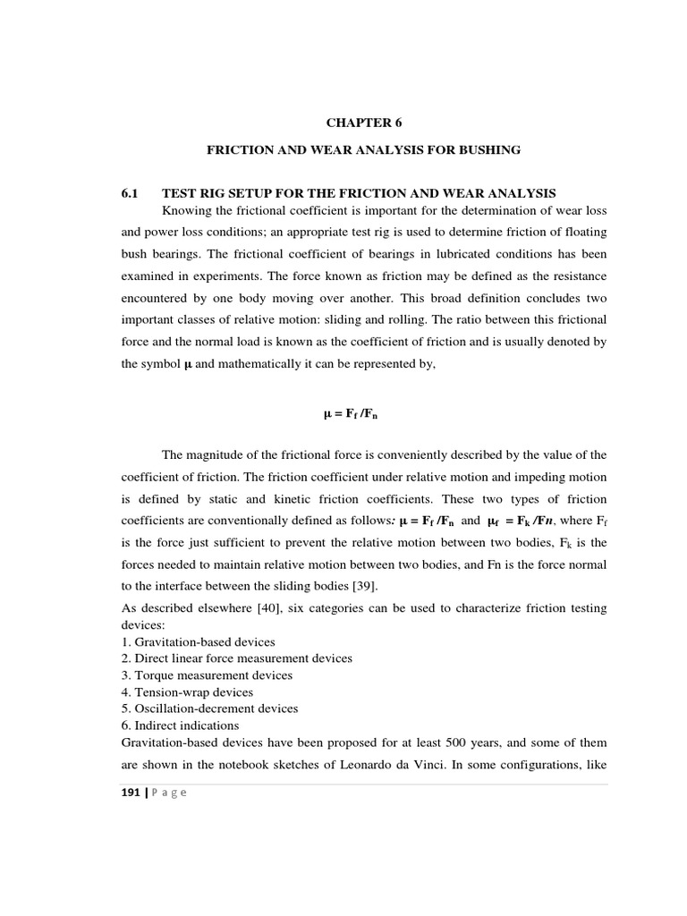 14 - CH - 06 Friction and Wear Analysis For Bushing | PDF | Friction ...