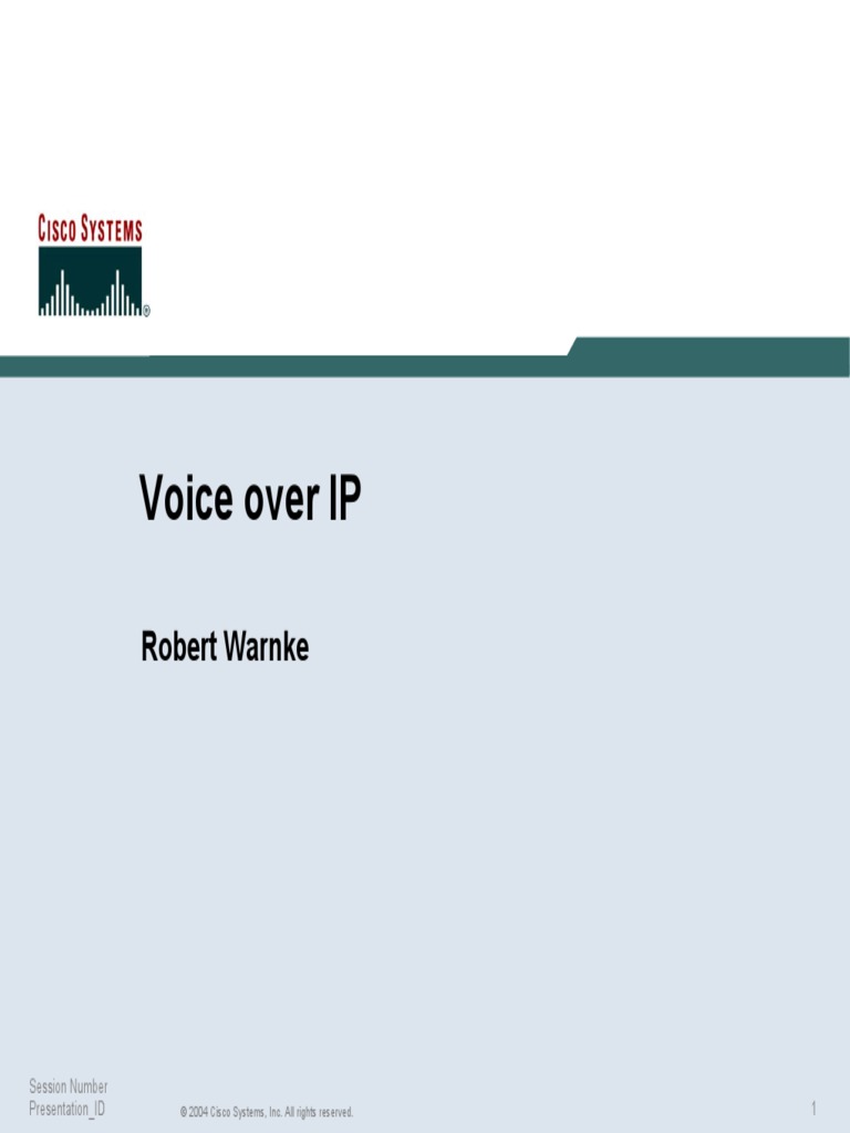 Voice Over IP: Robert Warnke | PDF | Voice Over Ip | Network Packet