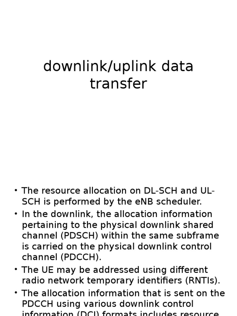 Downlink/uplink Data Transfer | PDF | Error Detection And Correction ...