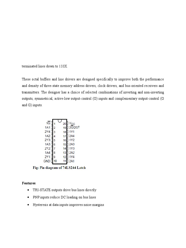 74LS244 Latch | PDF