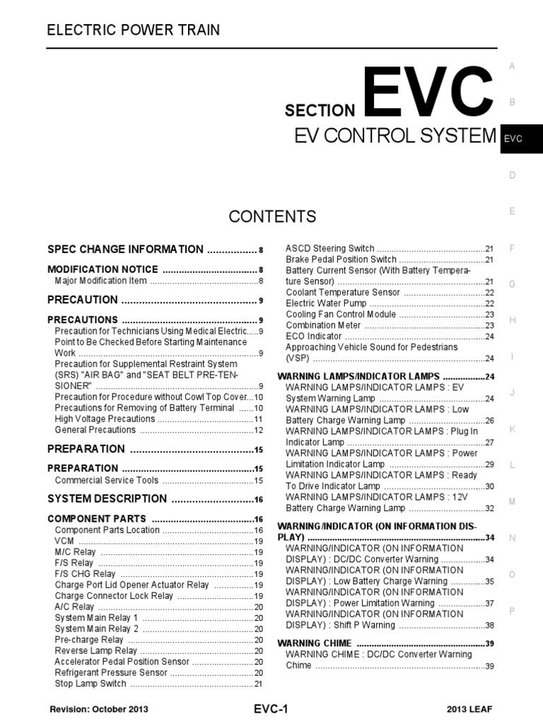Ev Control System: Section | PDF | Airbag | Switch