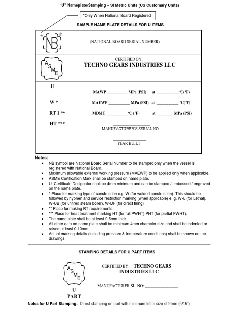 ASME U Stamping | PDF