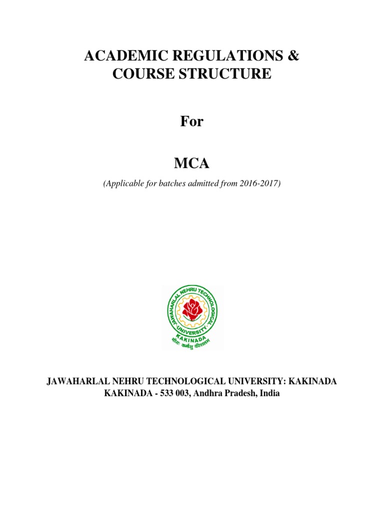 Jntuk R16 Course Structure MCA | PDF | Object Oriented Programming | Computer Programming