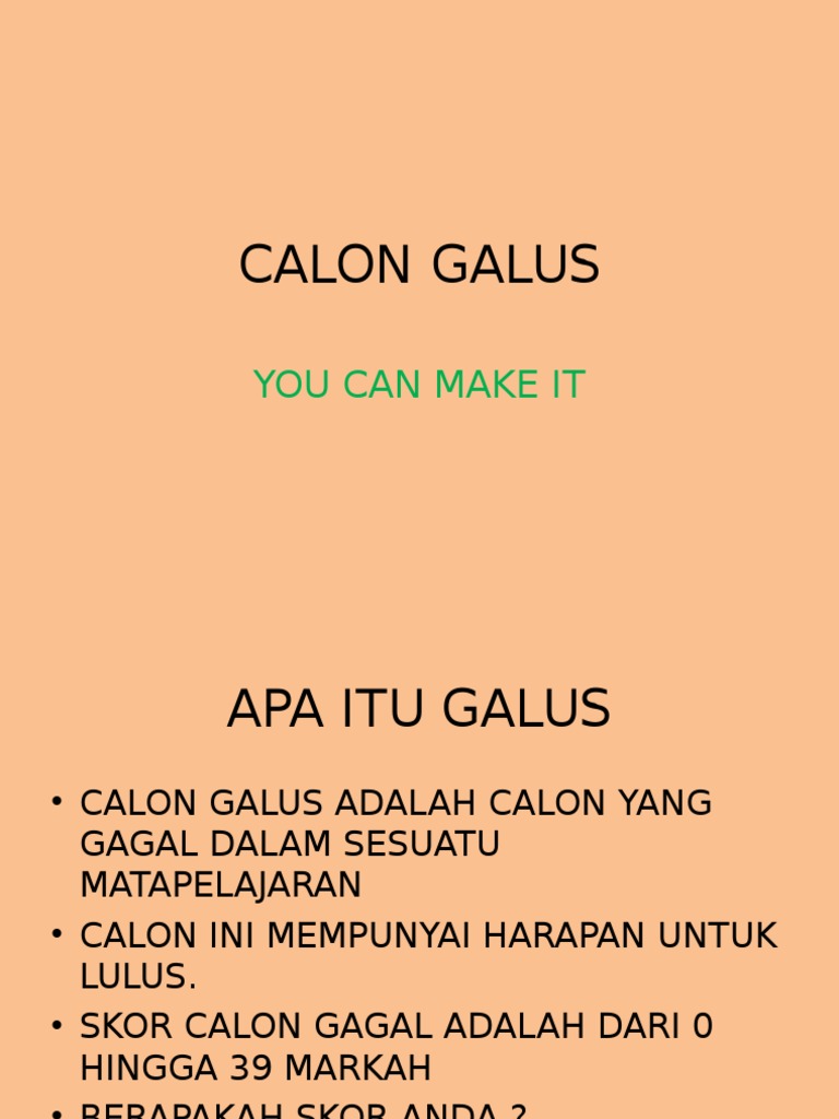 Calon Galus | PDF