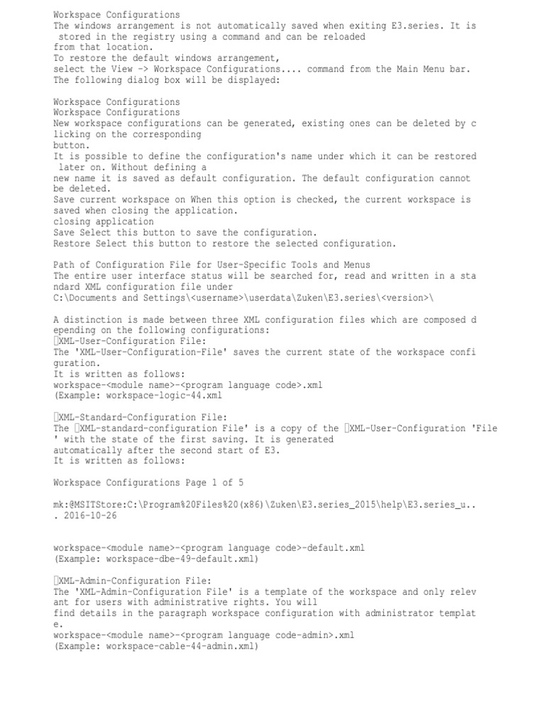Changes in E3 Workspace Configuration | PDF | Windows Registry ...