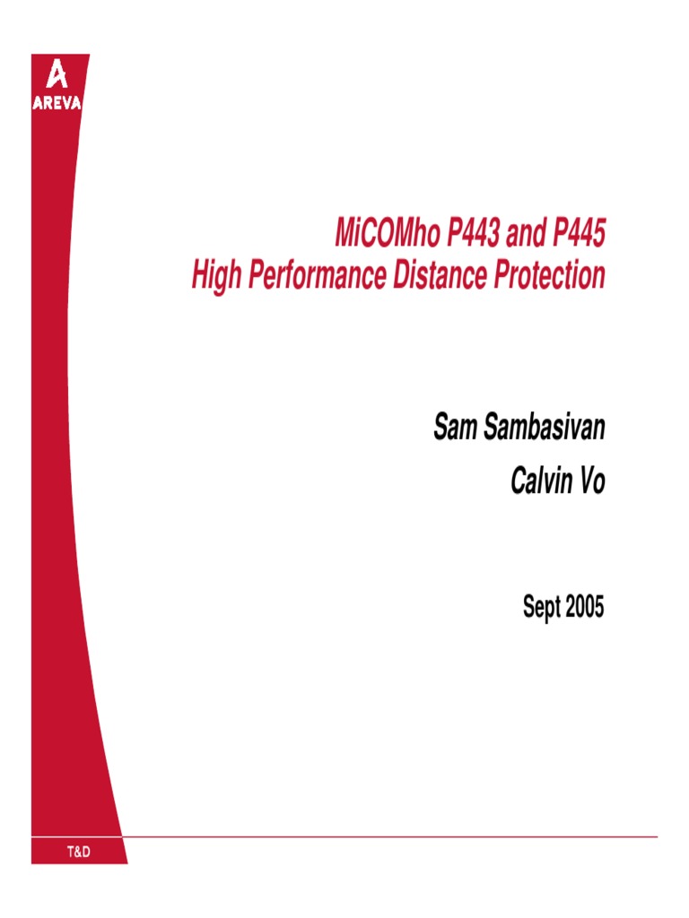 Areva P442 Protection by Areva | PDF | Relay | Manufactured Goods