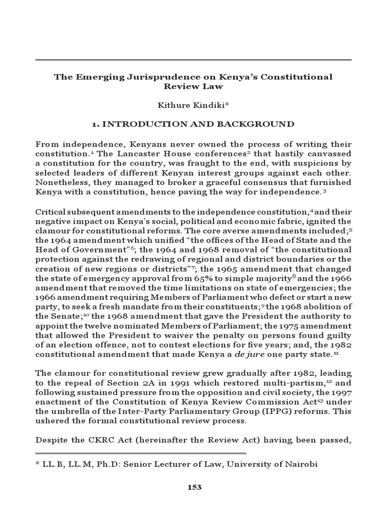 Kindiki Jurisprudence | PDF | Constitutional Amendment | Repeal