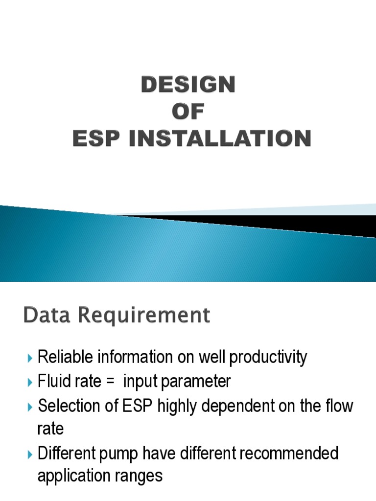 ESP Design Calculation PDF | PDF | Pressure | Casing (Borehole)