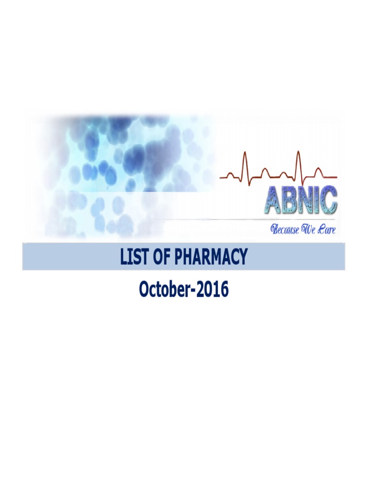 List of Pharmacy October-2016 | PDF