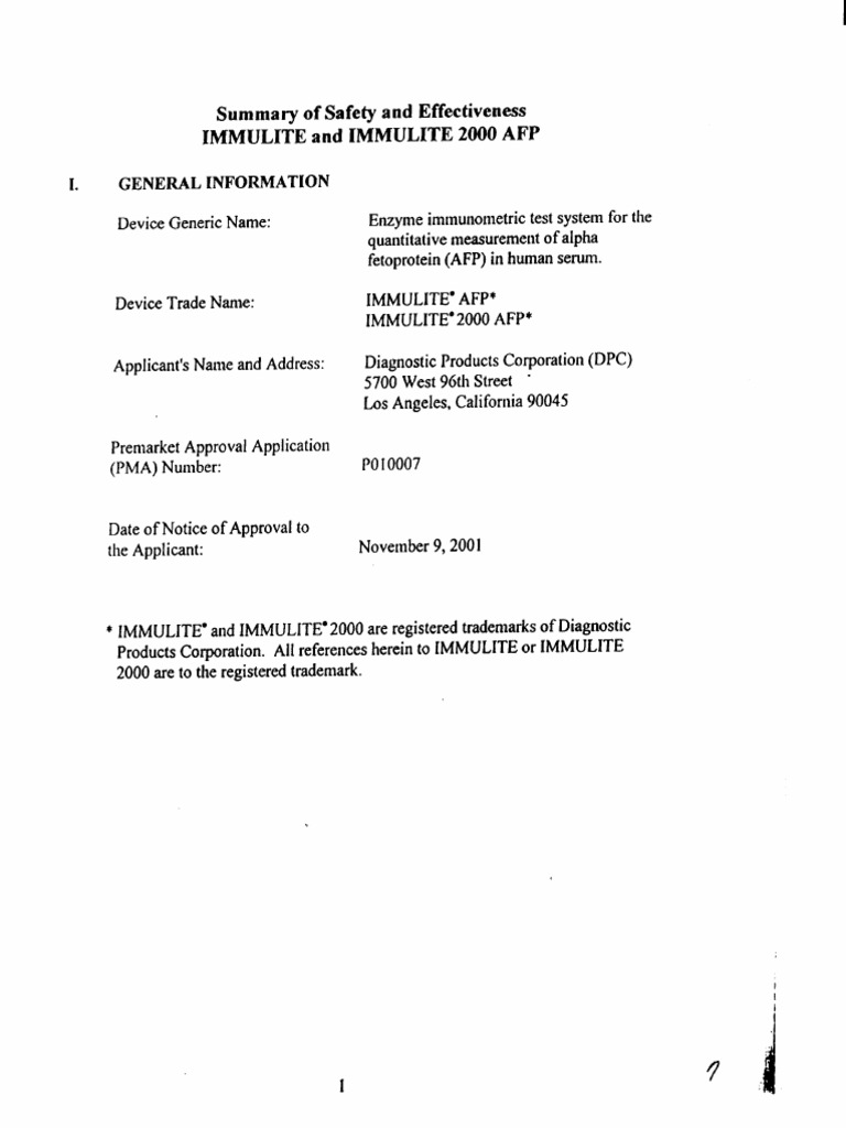 Immulite® 2000 Afp | PDF