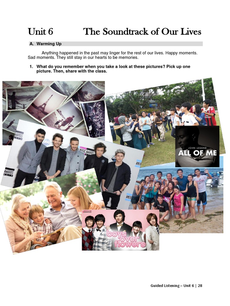 Soundtrack of Our Lives Worksheet | PDF | Leisure