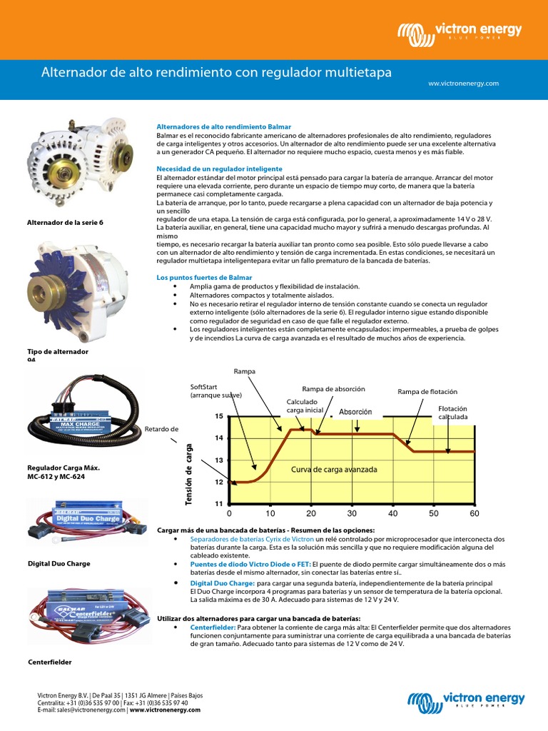 Datasheet Alternator ES | PDF | Batería (electricidad) | Electromagnetismo