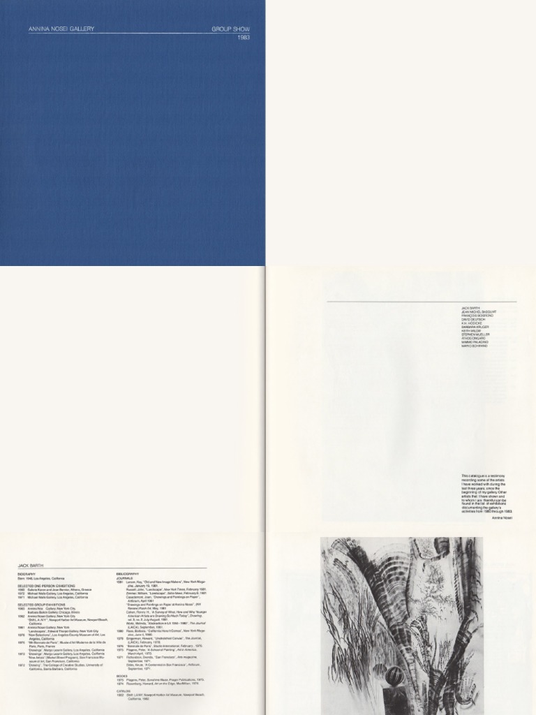 Annina Nosei Gallery 1983 Group Show | PDF