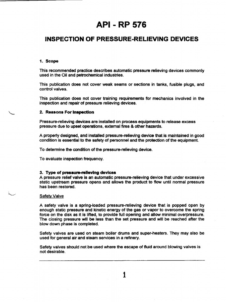Study of API RP 576 | PDF