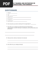 Sample Talent Management Questionnaire | PDF | Talent Management | Business