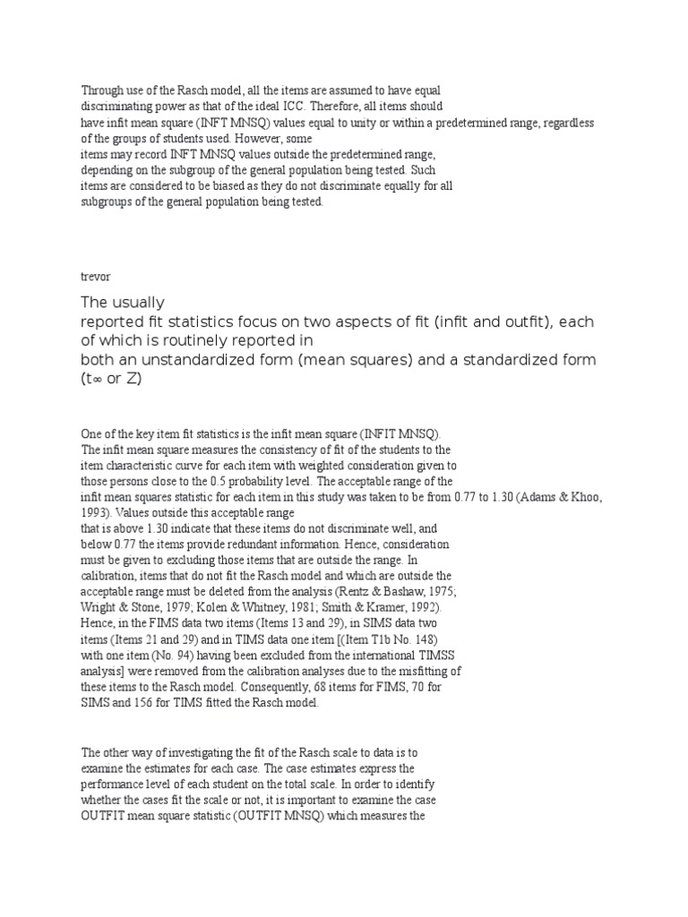 Through Use of The Rasch Model | PDF | Statistical Theory | Science