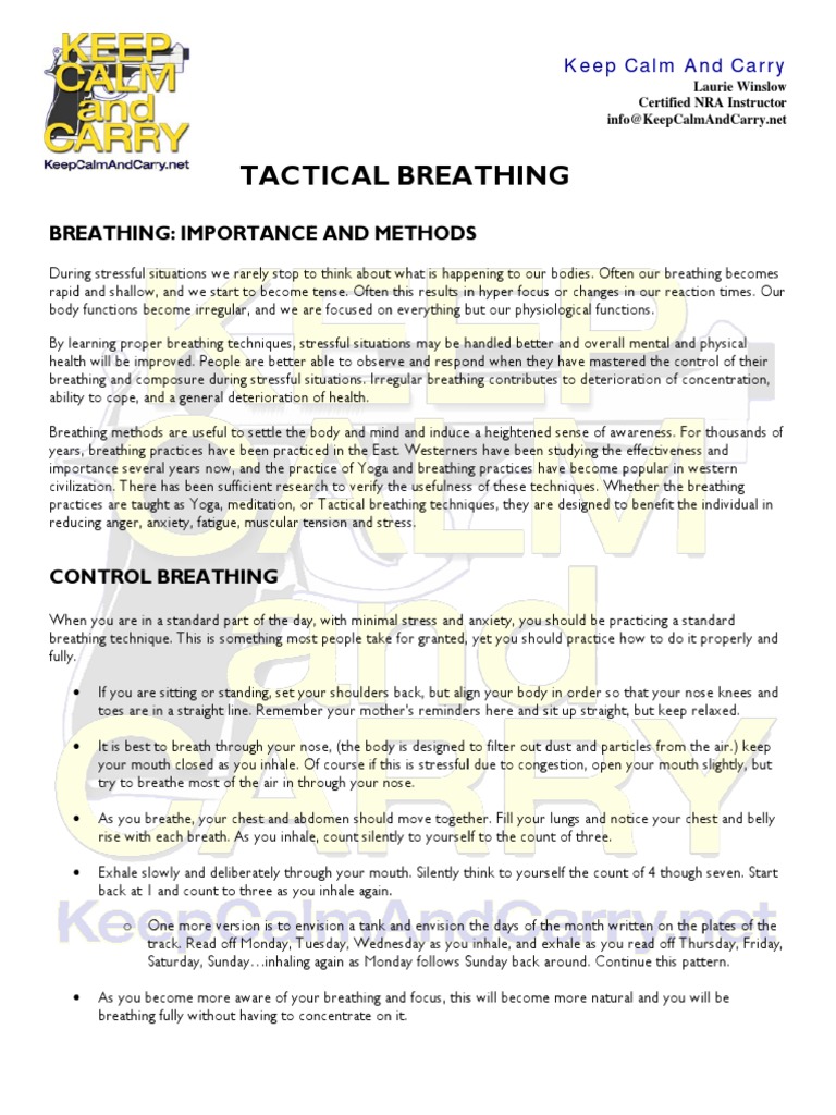 Tactical Breathing (1) | Exhalation | Breathing
