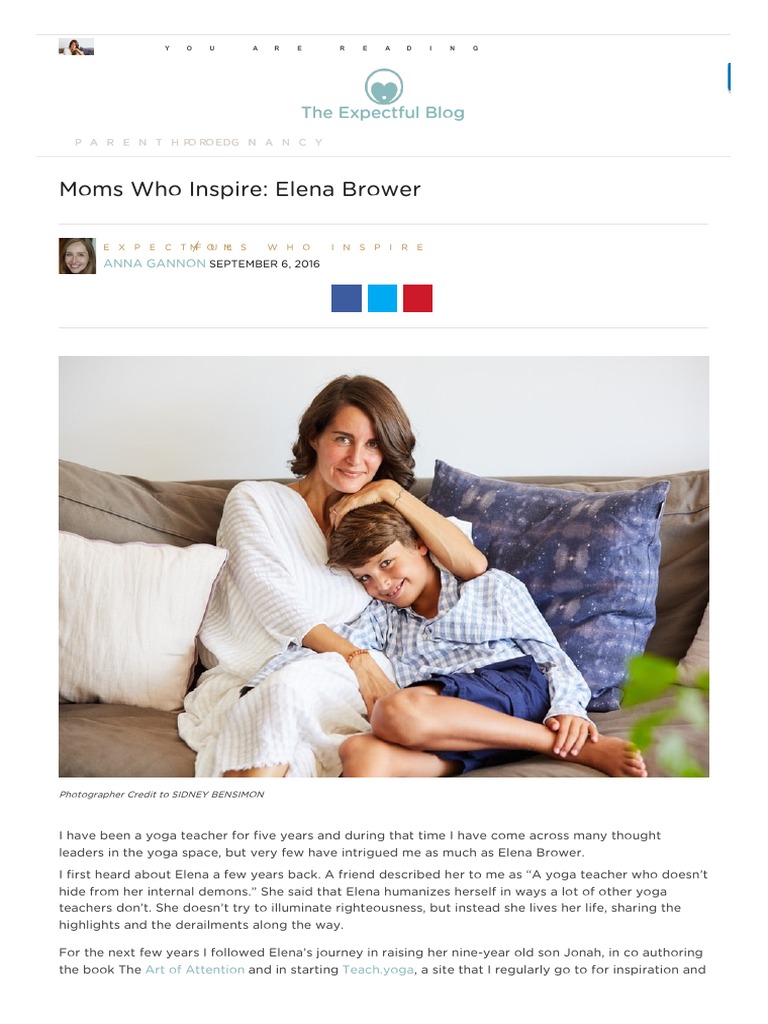 Inspiring Motherhood: Elena Brower | PDF | Mother