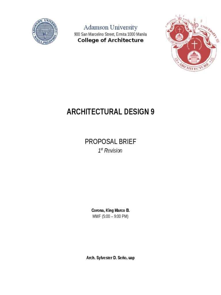 Architectural Design 9: Adamson University | PDF