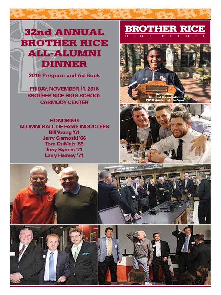 Brother Rice Alumni Dinner Ad Book 2016 | PDF | National Baseball Hall ...