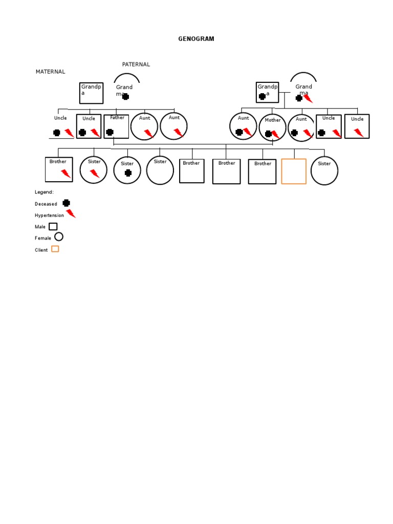 Genogram: Paternal Maternal Grand Ma Grand Ma Grandp A Grandp A | PDF